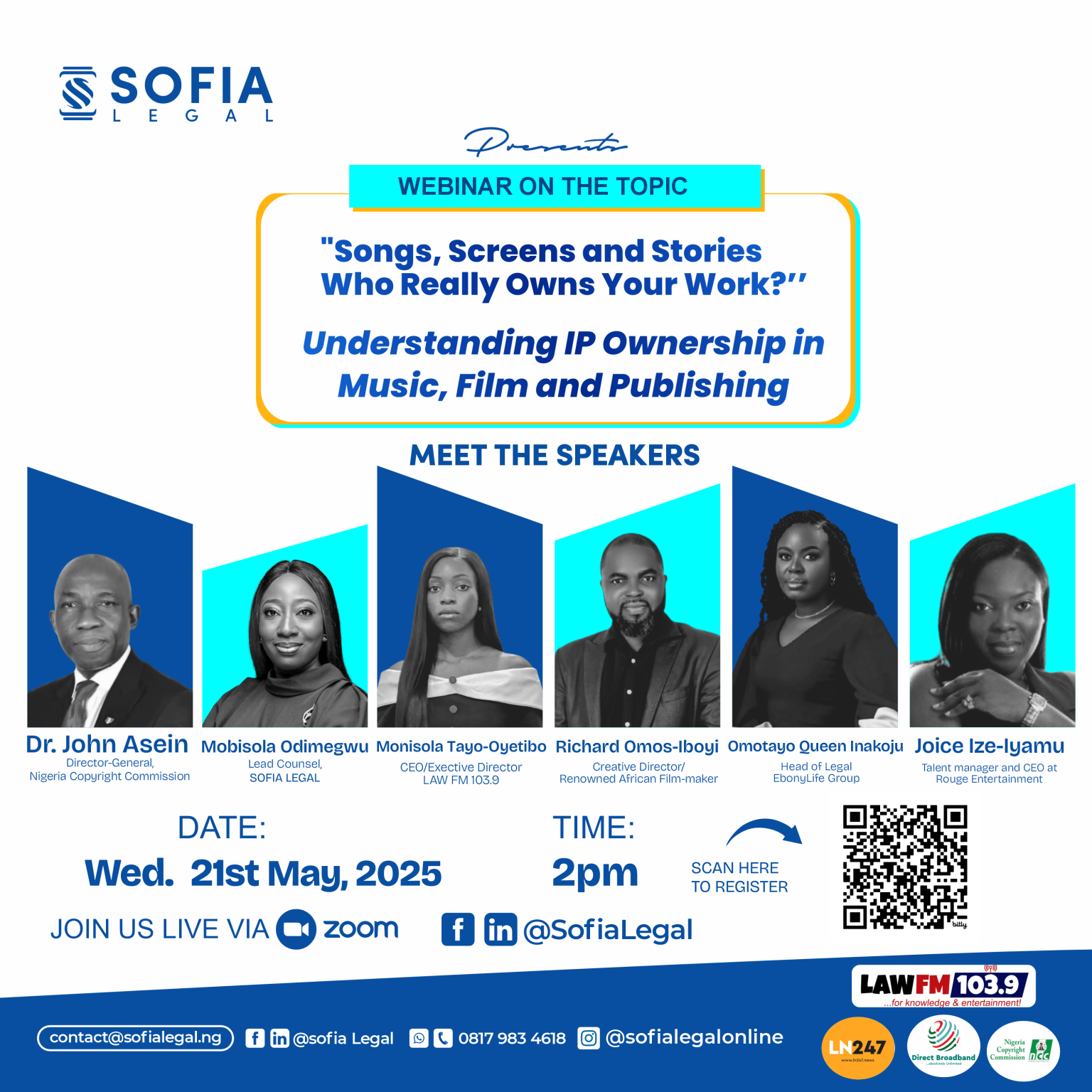 New Webinar Alert! Protect Your Songs, Screens and Stories - Sofia Legal